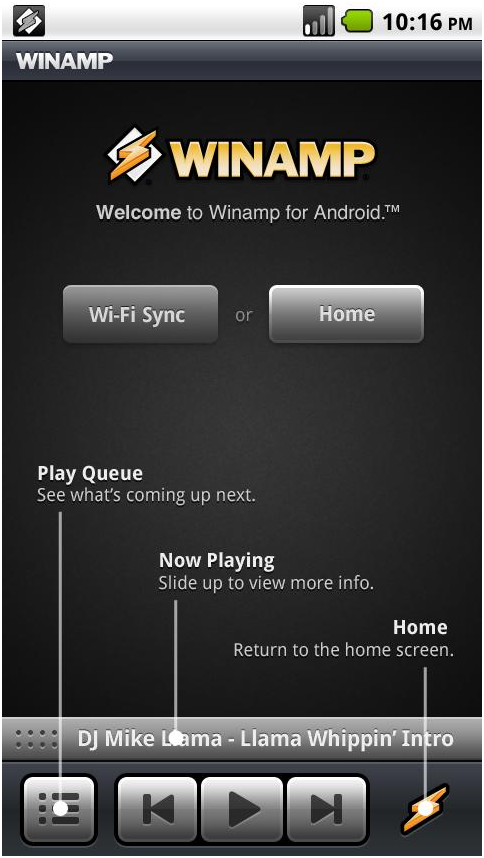 Winamp est disponible sur Android!